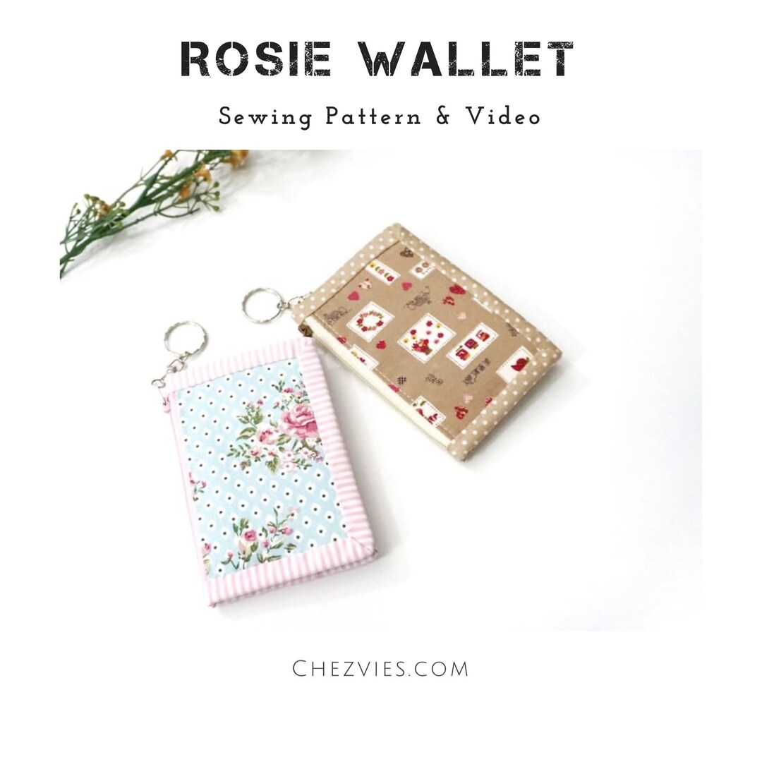 Rosie Keychain Wallet Sewing Pattern, Bifold Card Holder (PDF) - Etsy