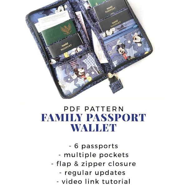 Passport Wallet Pattern Etsy