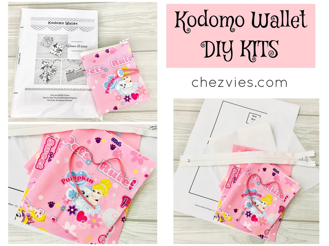 DIY Wallet Kits, Make Your Own Wallet Sewing Kits for Beginners, Pink ...