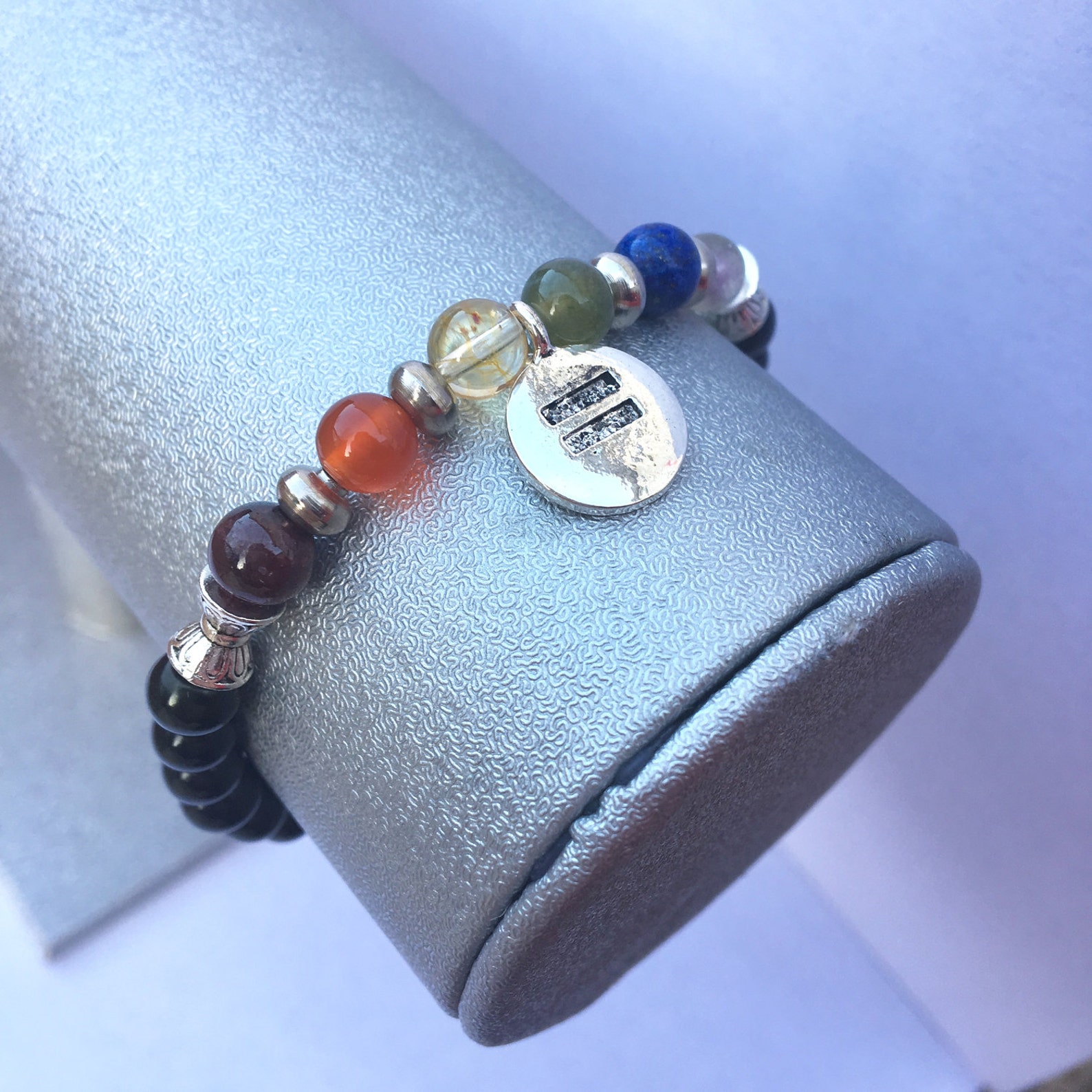 Rainbow Stone Equality Bracelet, Rainbow Colored Stones, Equality ...
