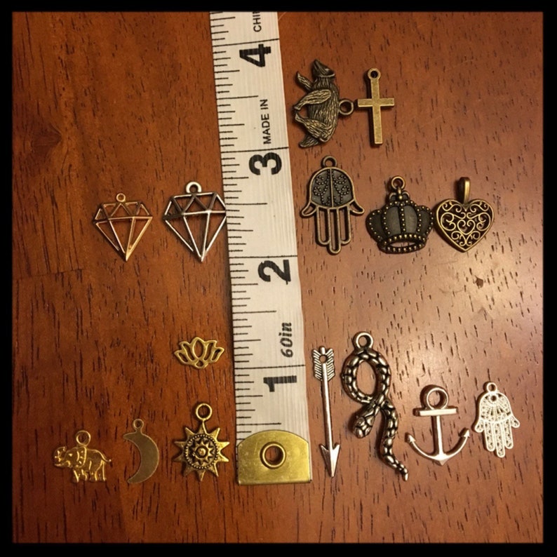 Custom Silver Charm Lot, 34 or 24 Ct, Bulk Charm Lot, Mixed Charm Lot ...