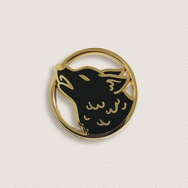 Wolf Pin - Etsy