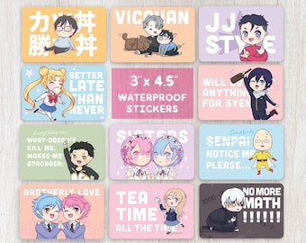 Anime stickers | Etsy