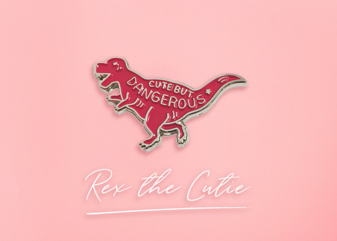 T-rex Enamel Pin, Tyrannosaurus Rex Dinosaur Pin - Etsy