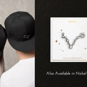 Pisces Zodiac Constellation Pin - Etsy