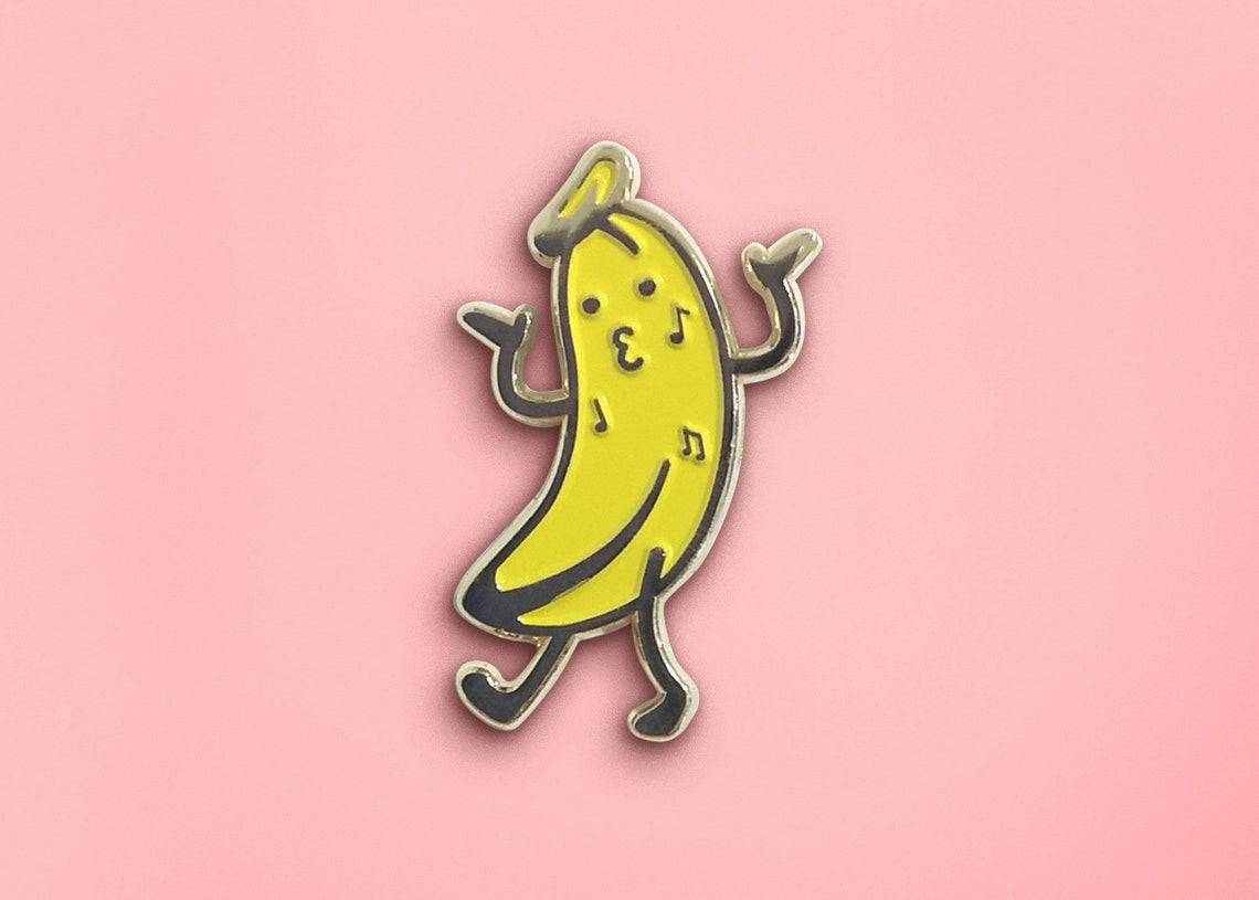 Dancing Banana Enamel Pin | Etsy