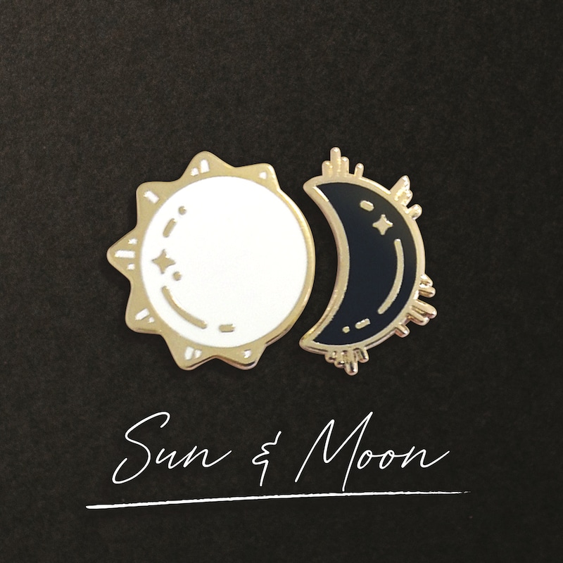 Moon Enamel Pin - Etsy