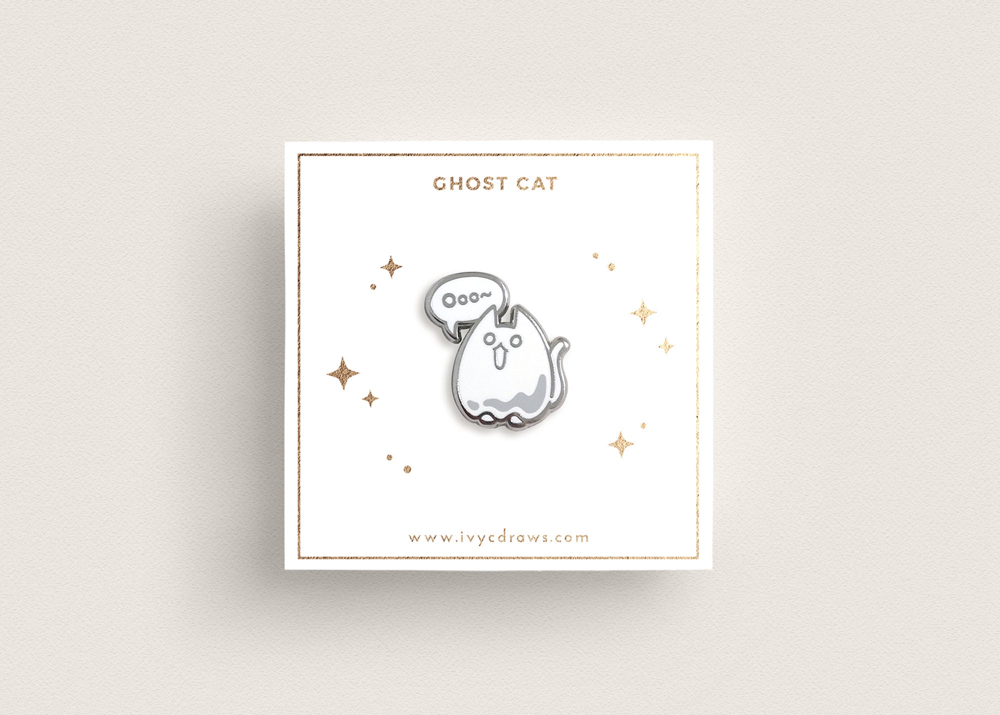 Ghost Cat Enamel Pin Halloween Themed | Etsy