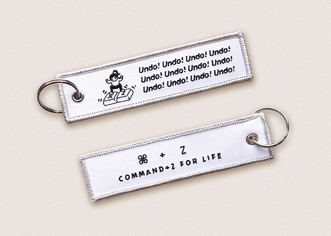 Undo Flight Tag Keychain - Angry Girl - Command Z - Etsy