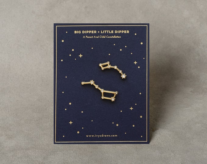 Big Dipper and Little Dipper Constellation Pin - Etsy