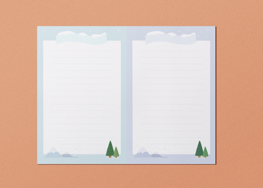 Printable Winter Note Paper | Instant Download - Etsy