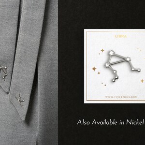 Libra Zodiac Constellation Pin - Etsy