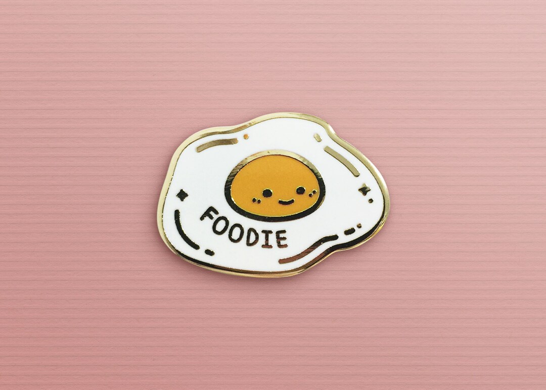 Egg Enamel Pin - Sunny Side up - Gift for Foodies - Etsy
