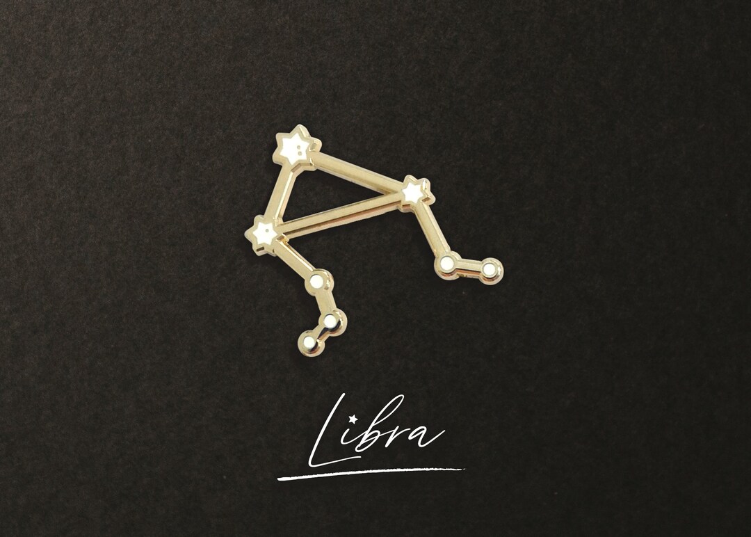 Libra Zodiac Constellation Pin - Etsy