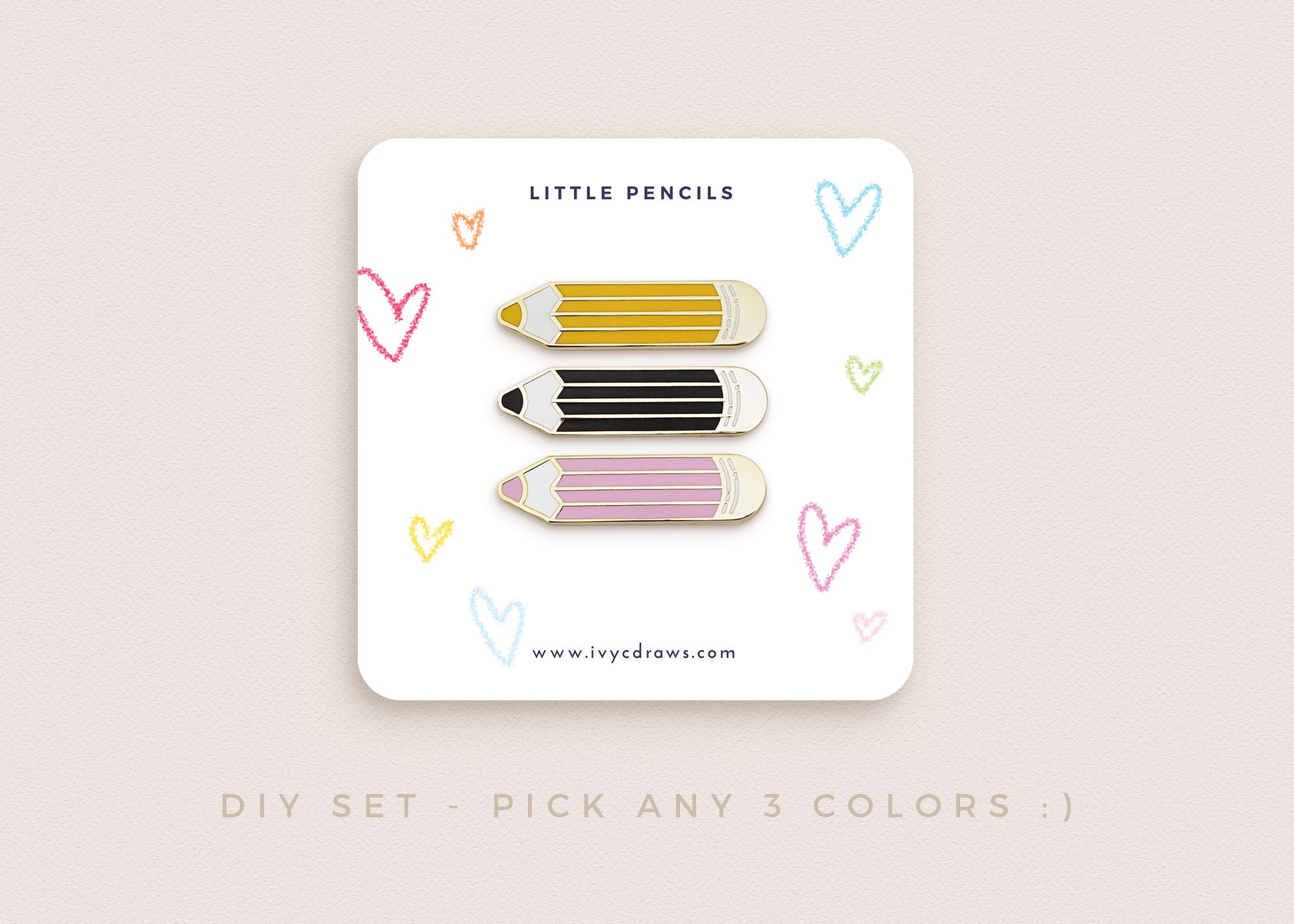 Colored Pencil Enamel Pins - Etsy