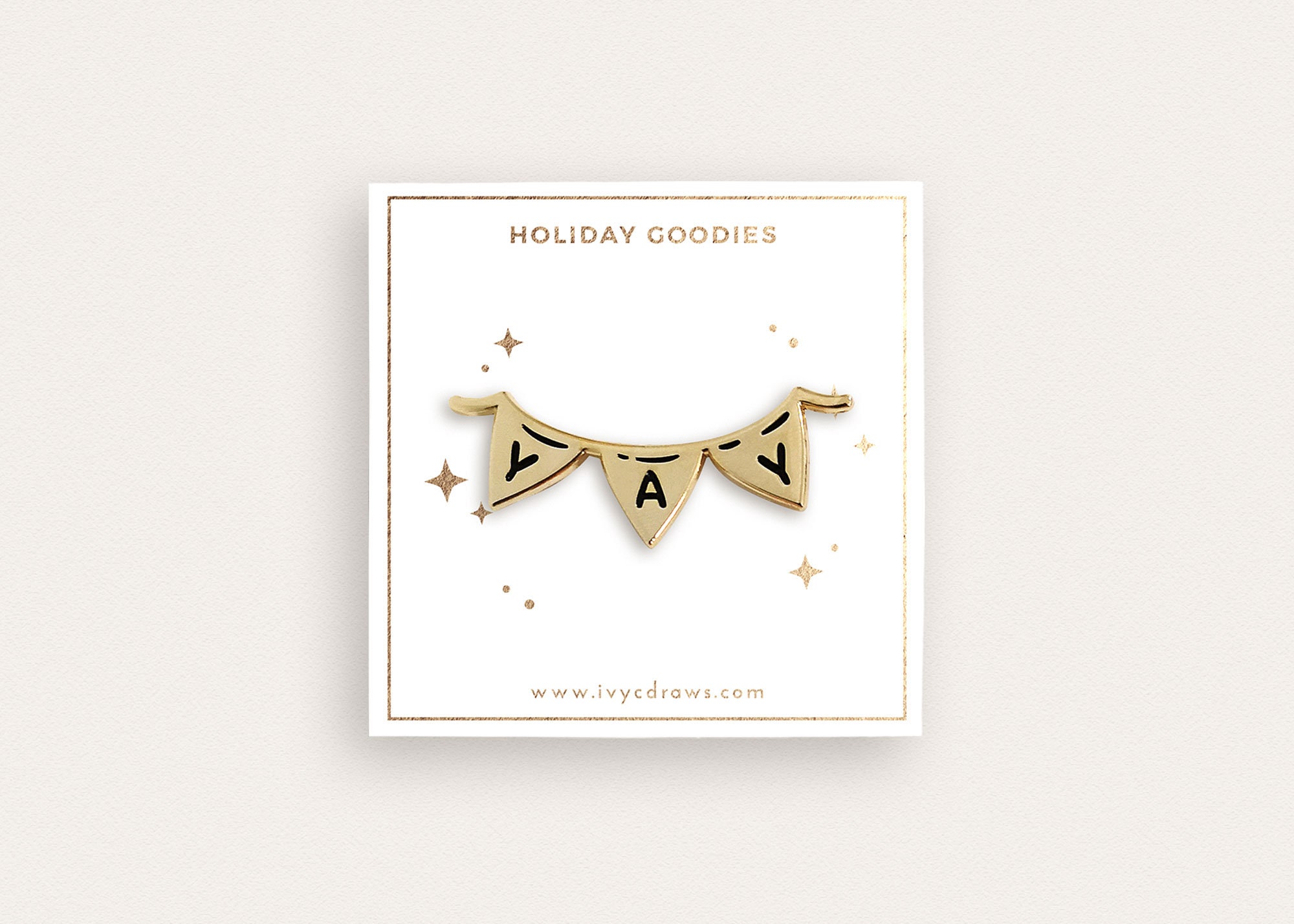 Yay Enamel Pin Celebrate Every Moment Bunting Banner - Etsy