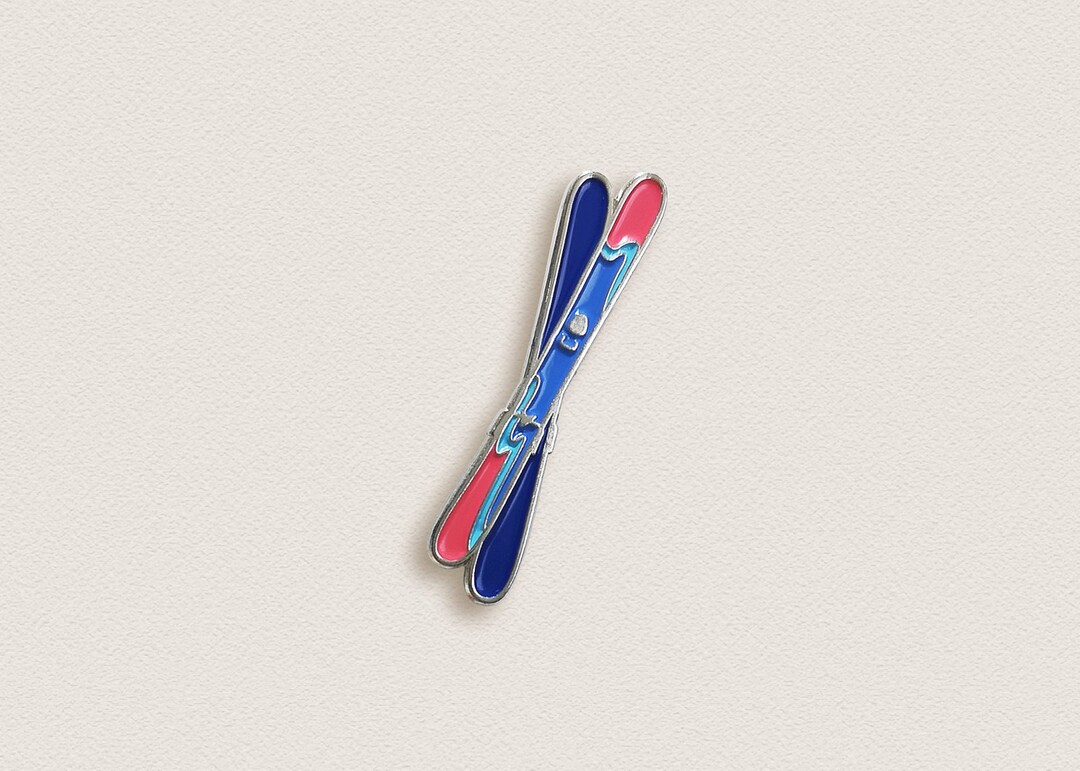 Retro Skis Enamel Pin Skiing Winter Sports - Etsy