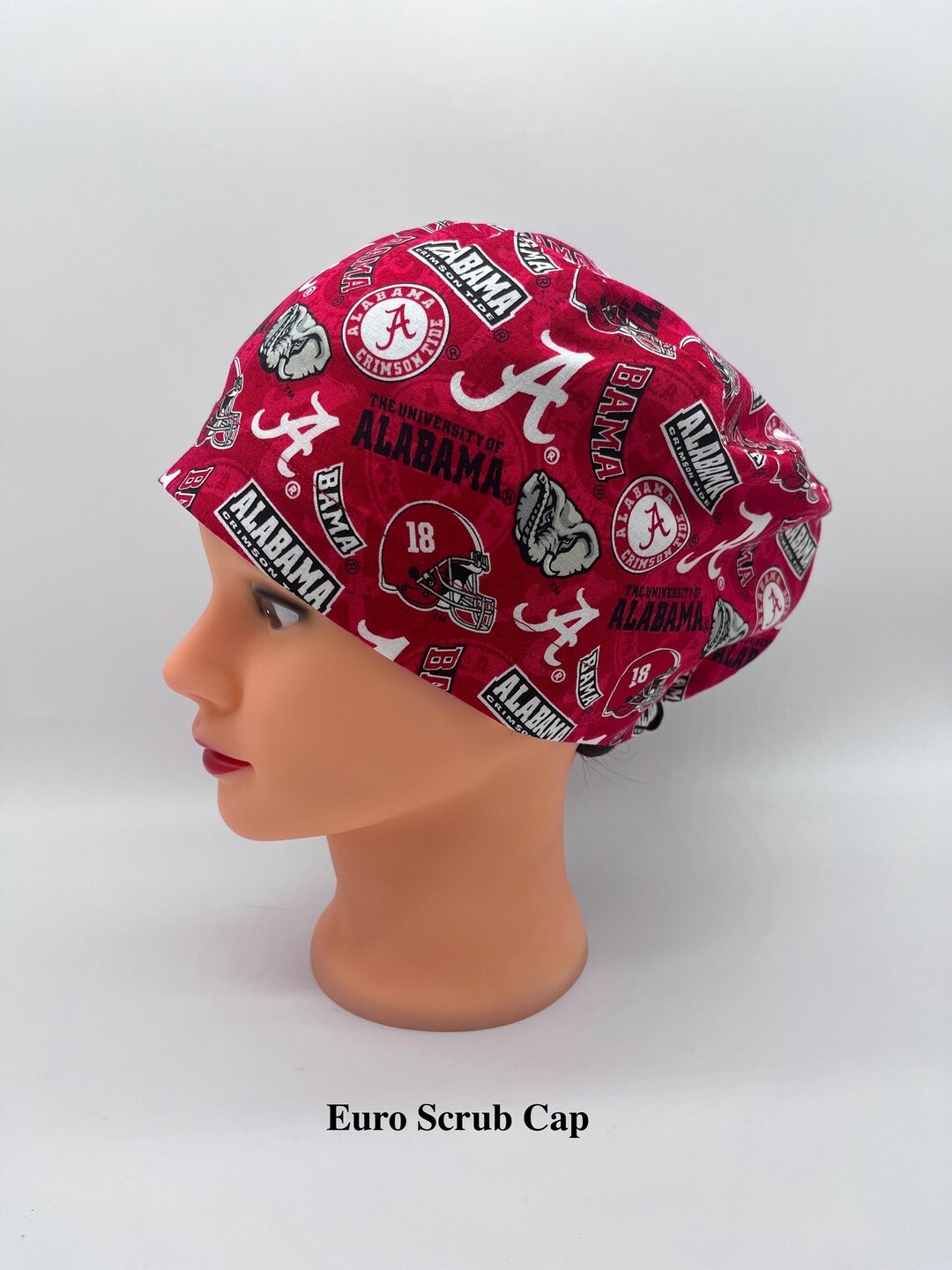 Alabama Crimson Tide Scrub Cap, Medical Tie Cap - Etsy
