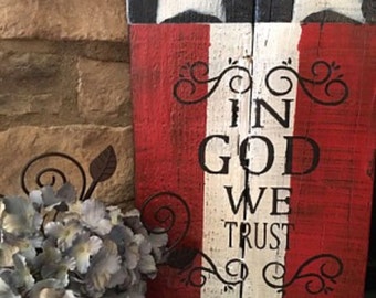 Trust god sign | Etsy