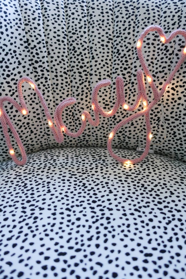 Knitted Name Light | Etsy