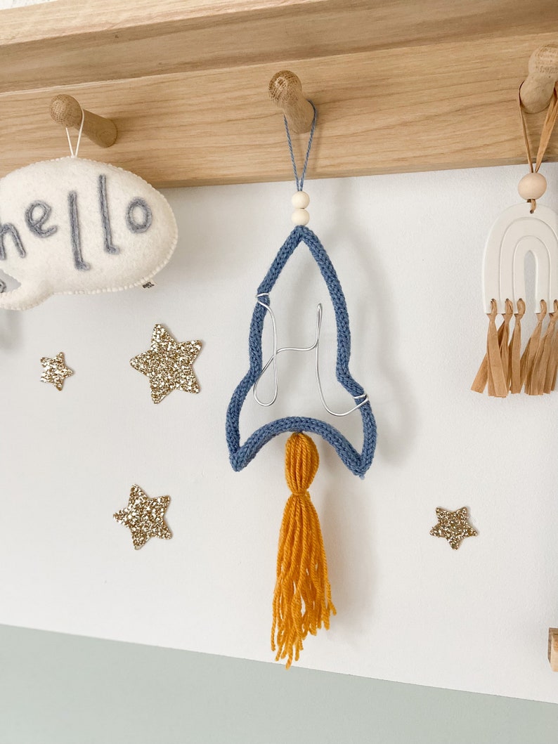 Hanging Rocket With Letter - Etsy