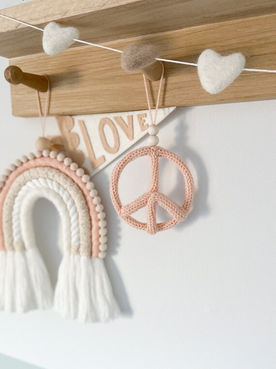 Knitted Peace Sign | Etsy