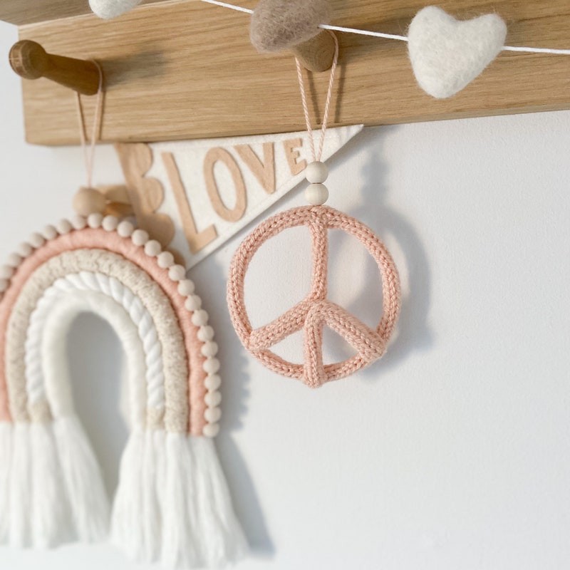 Knit Peace Sign - Etsy