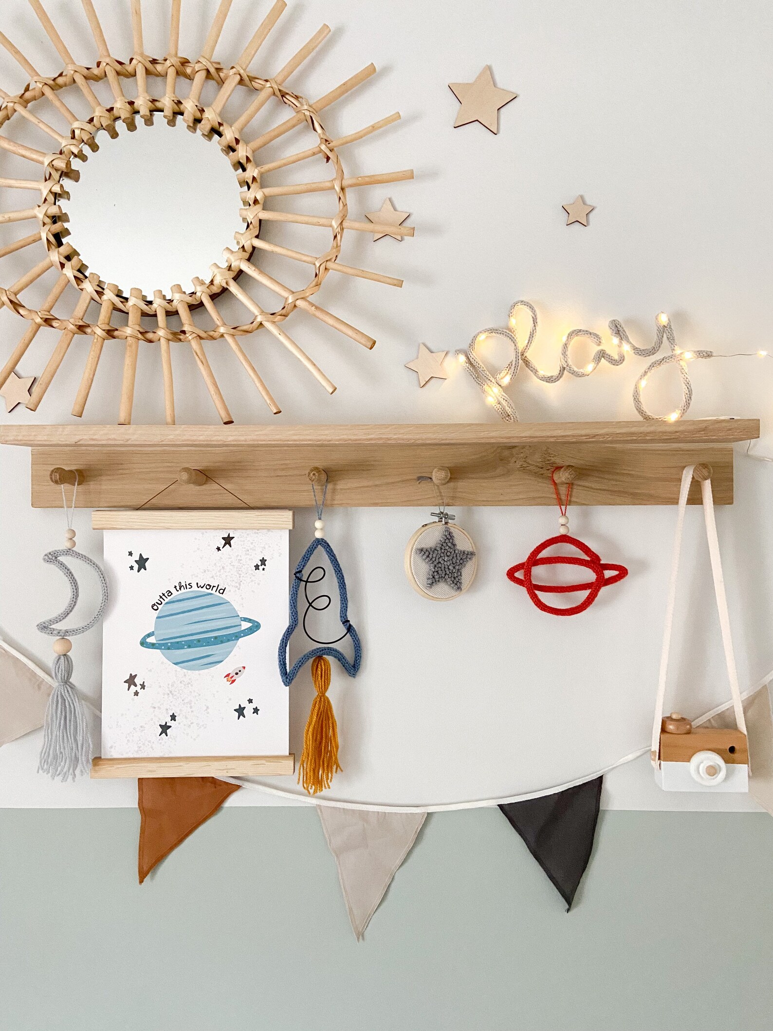 Hanging Rocket With Letter - Etsy