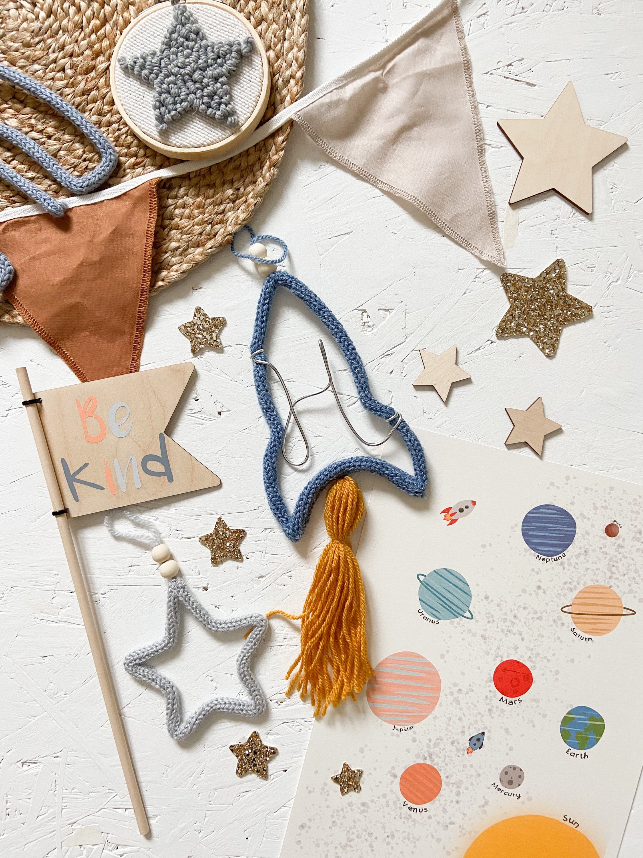 Hanging Rocket With Letter - Etsy UK