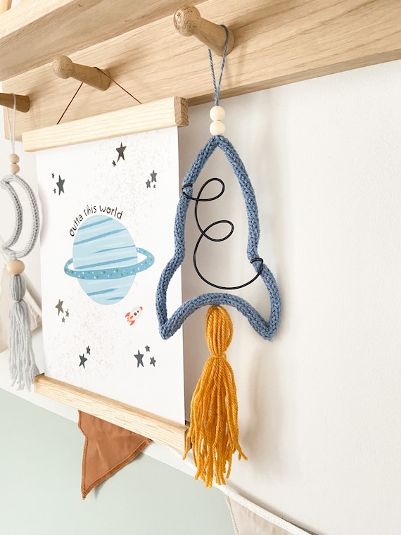 Hanging Rocket With Letter | Etsy