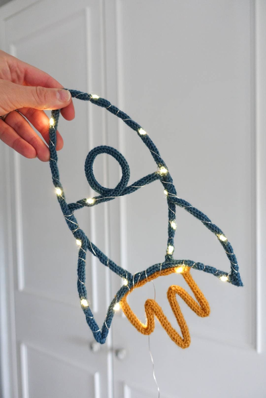 Knitted rocket/ light | Etsy