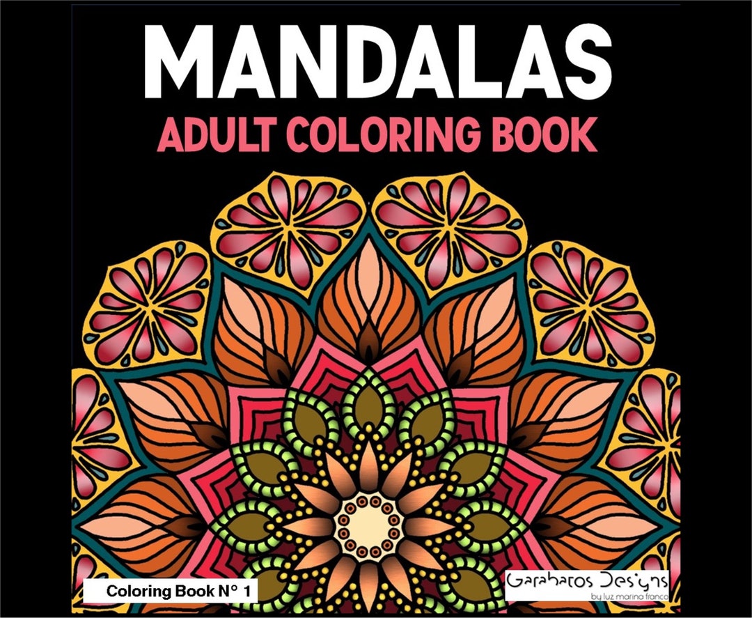MANDALA Adult Coloring Book Mandala Coloring Pages Printable Digital ...