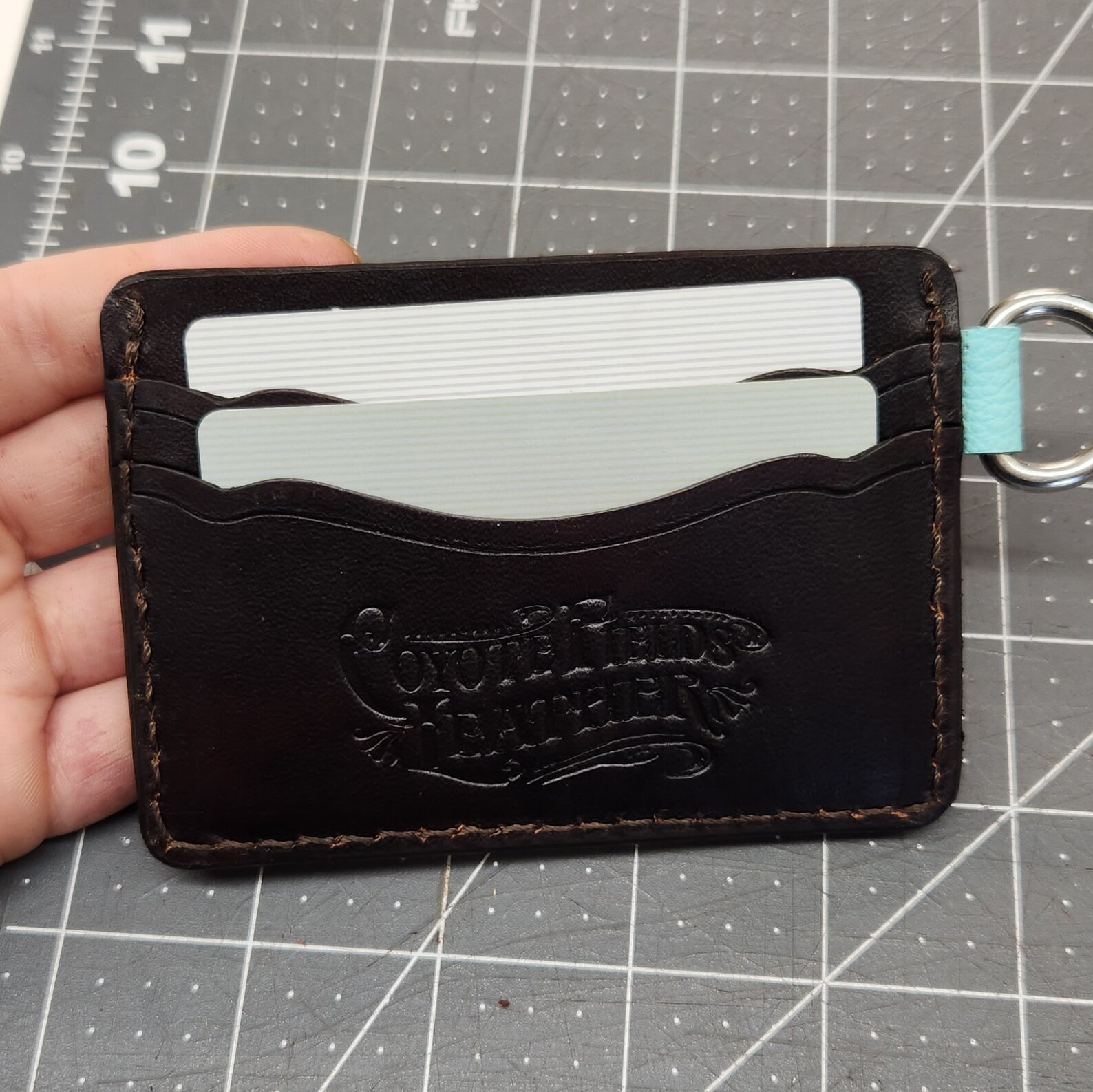 Hand Tooled Card Holder, Leather Wristlet, Custom Wristlet, Leather ...