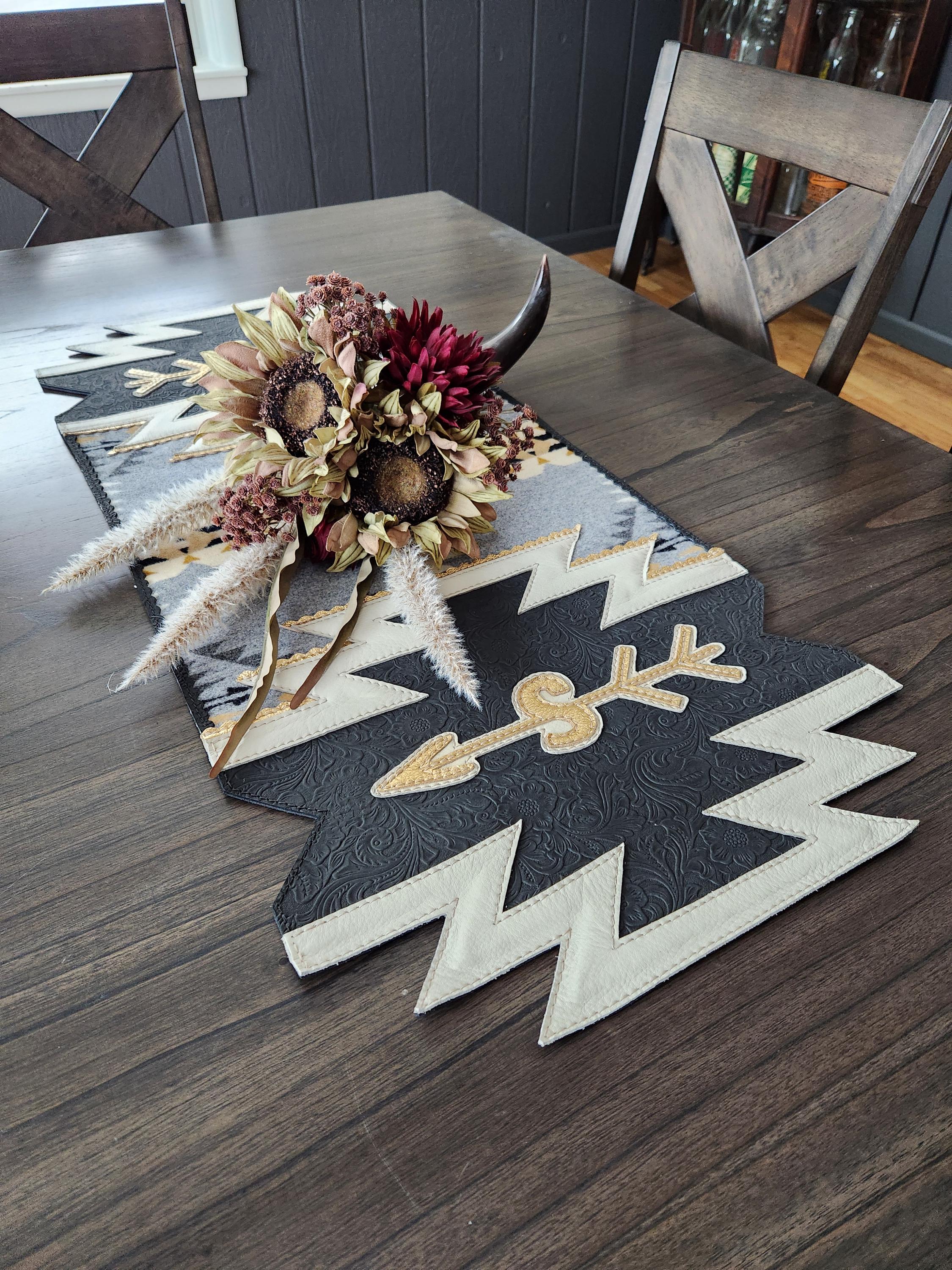 Custom Western Table Runner, Pendleton Table Runner, Cowhide Decor - Etsy