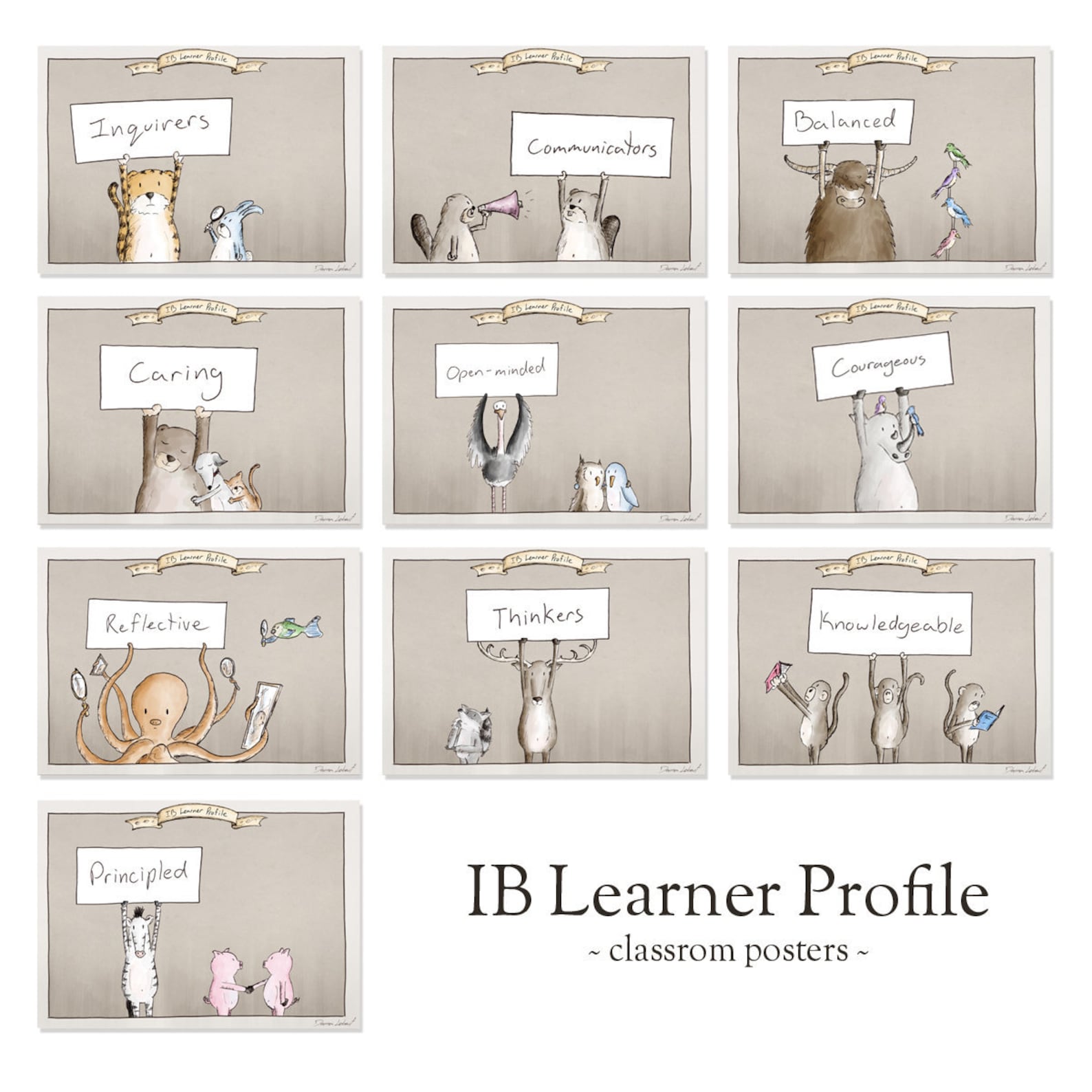 IB Learner Profile - Classroom Posters (printable Download) - Etsy
