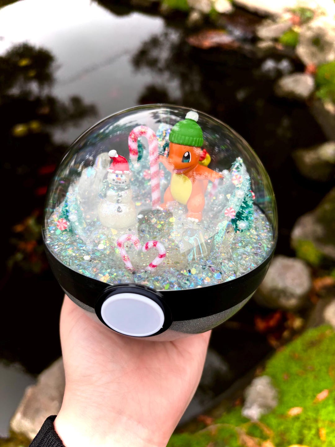 Christmas Pokemon Pokeball Terrarium Diorama Charmander Glow in the ...