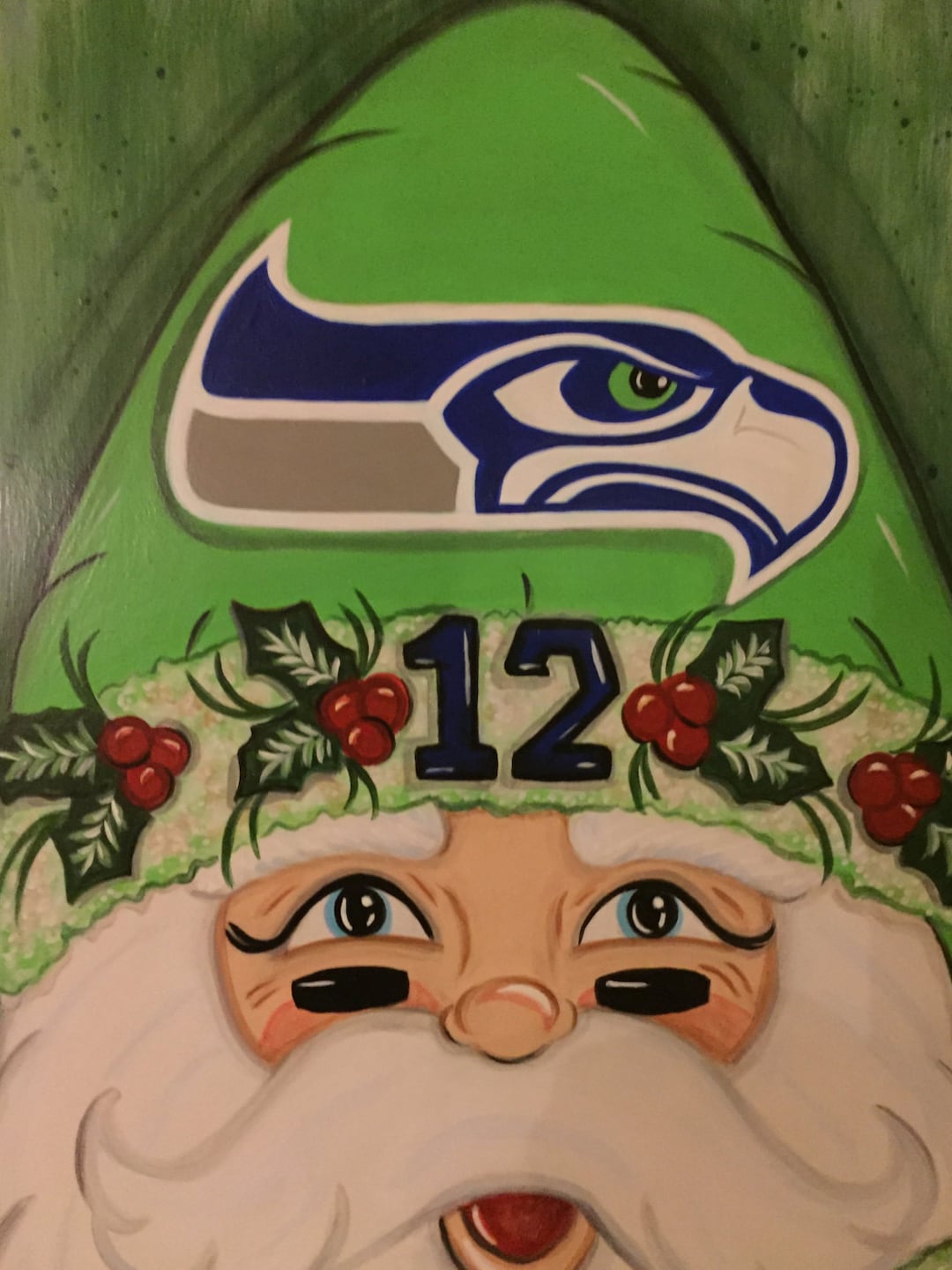 Seattle Seahawks Santa Sign - Etsy