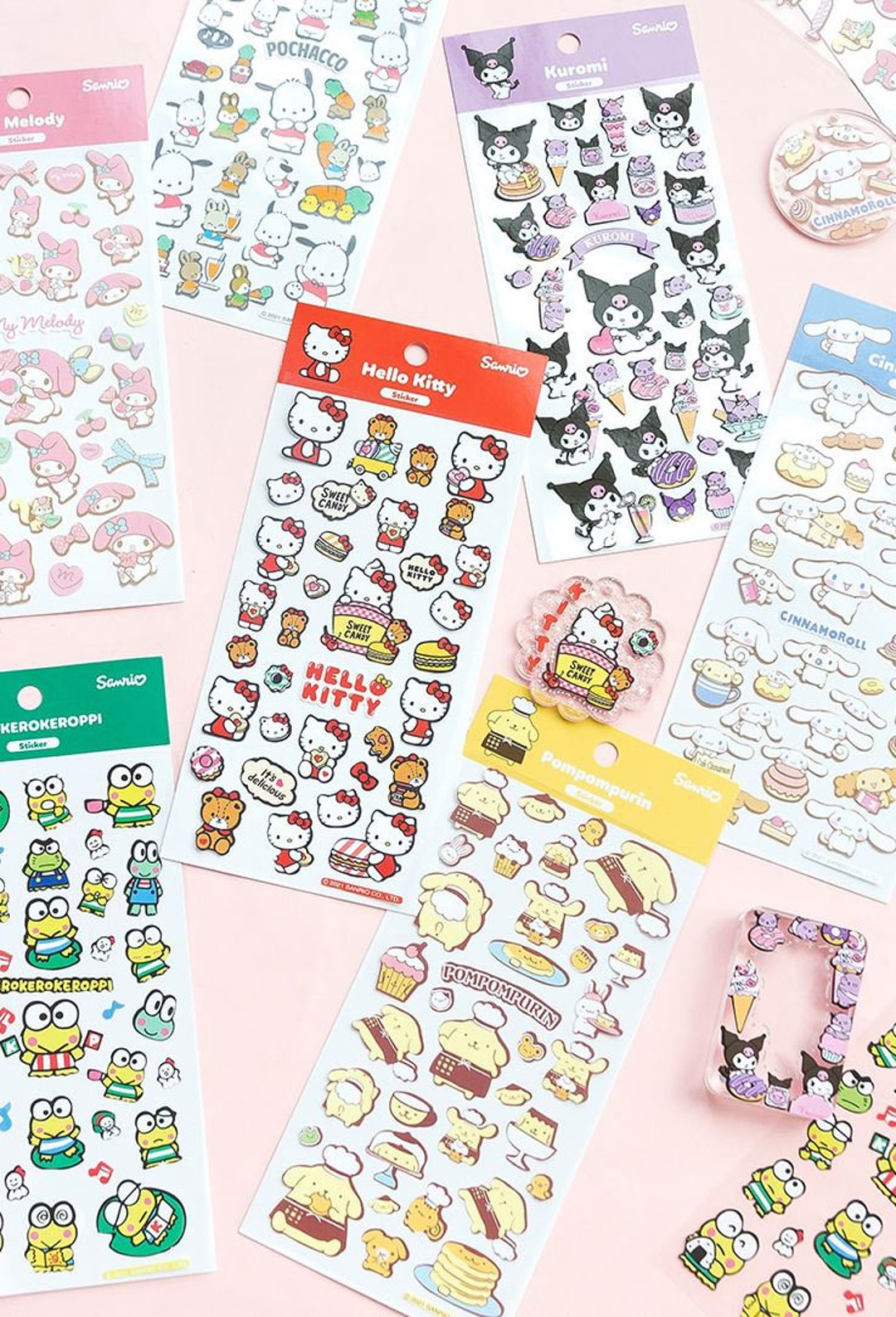 Cute Kawaii Sticker Sheets for Kids Girls Cell Phone iPhone AirPod iPad ...