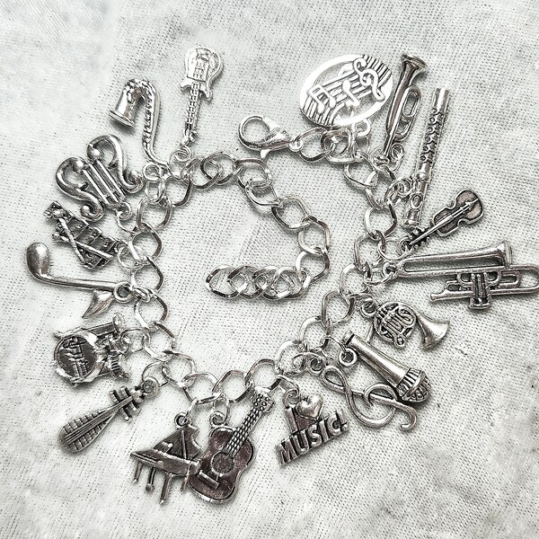 Music Charm Bracelet - Etsy