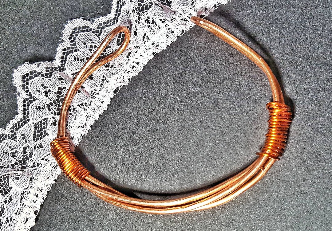 Copper Wire Wrapped Bracelet, Twisted Copper Bracelet, Copper Bangle ...