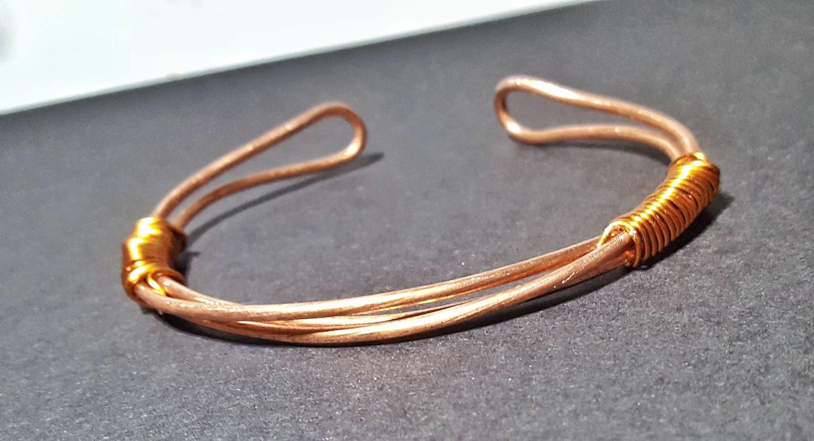 Copper Wire Wrapped Bracelet Twisted Copper Bracelet Copper - Etsy
