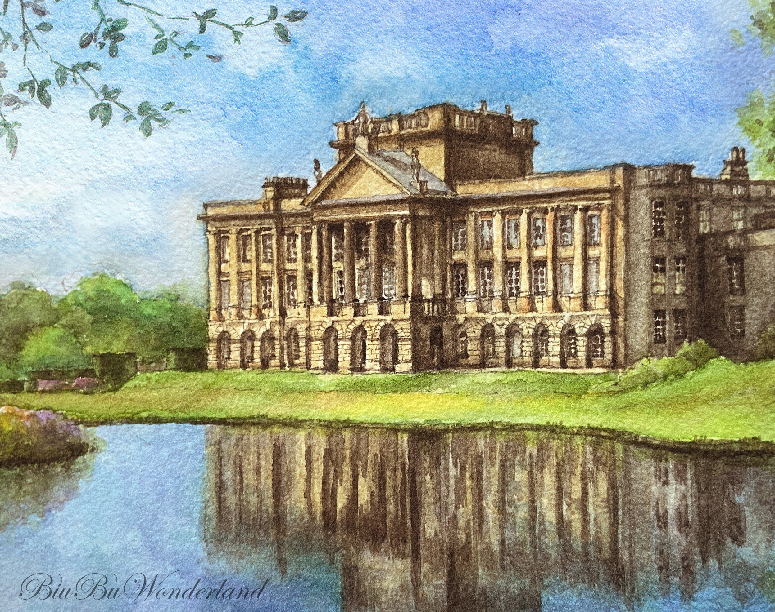 Pemberley Watercolor Giclée Print: Pride and Prejudice Architecture ...