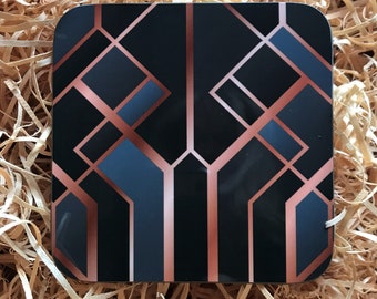 Art deco coasters | Etsy