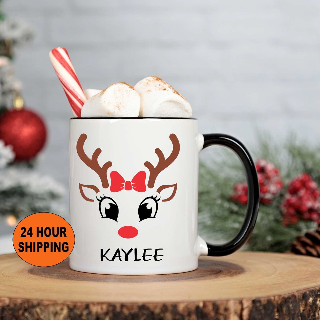Funny Christmas Mug, Hot Chocolate Mug, Secret Santa Gift, Reindeer Mug ...