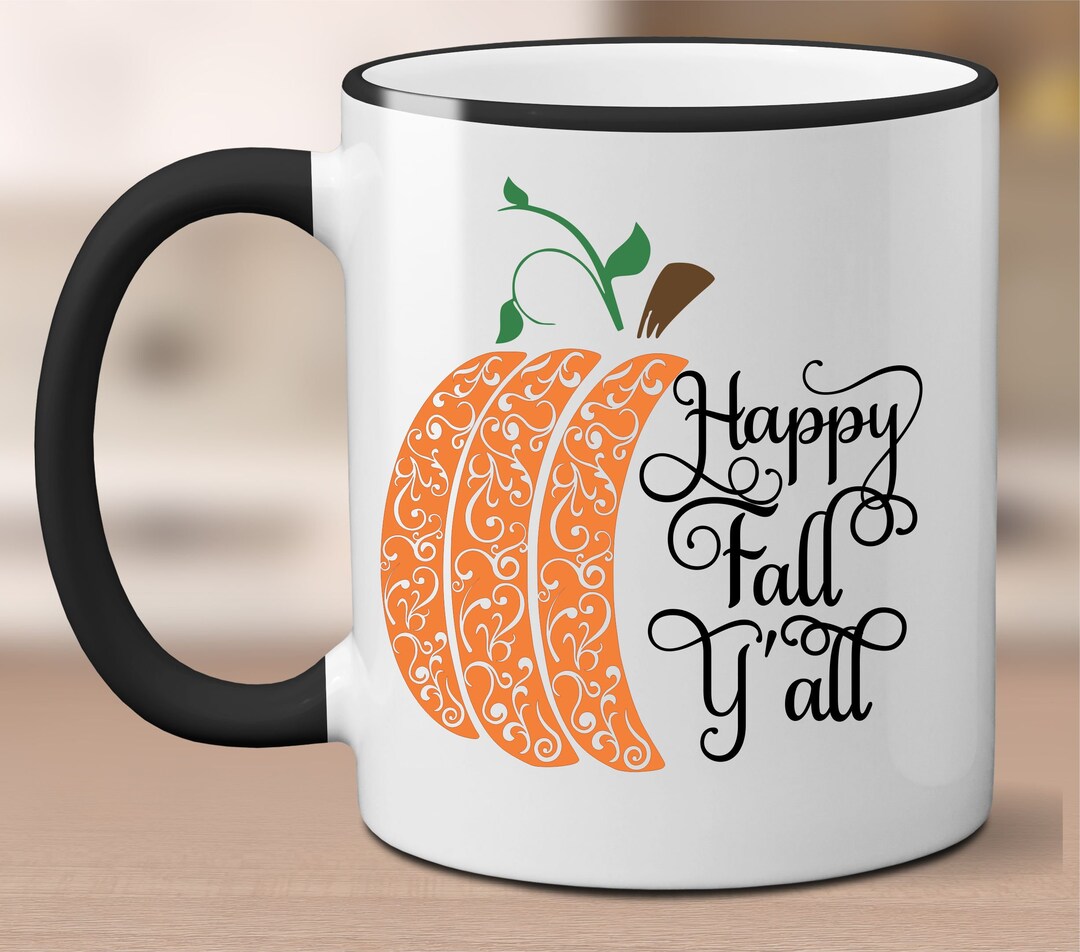 Custom Happy Fall Y'all Mug Fall Mug Autumn Mughappy - Etsy