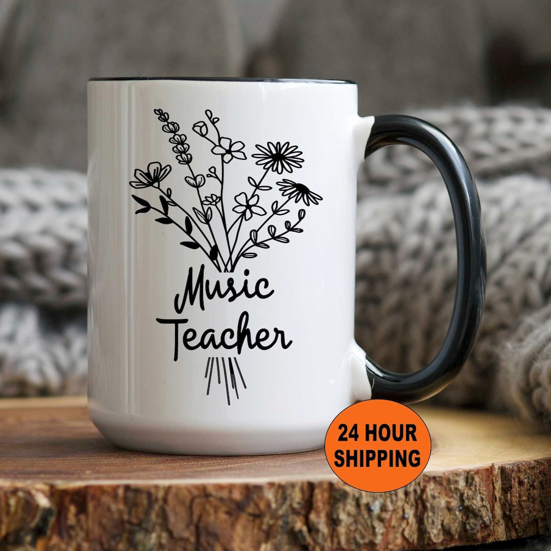 Personalized Music Teacher Mug, Music Teacher Gift, Gift for Teacher ...