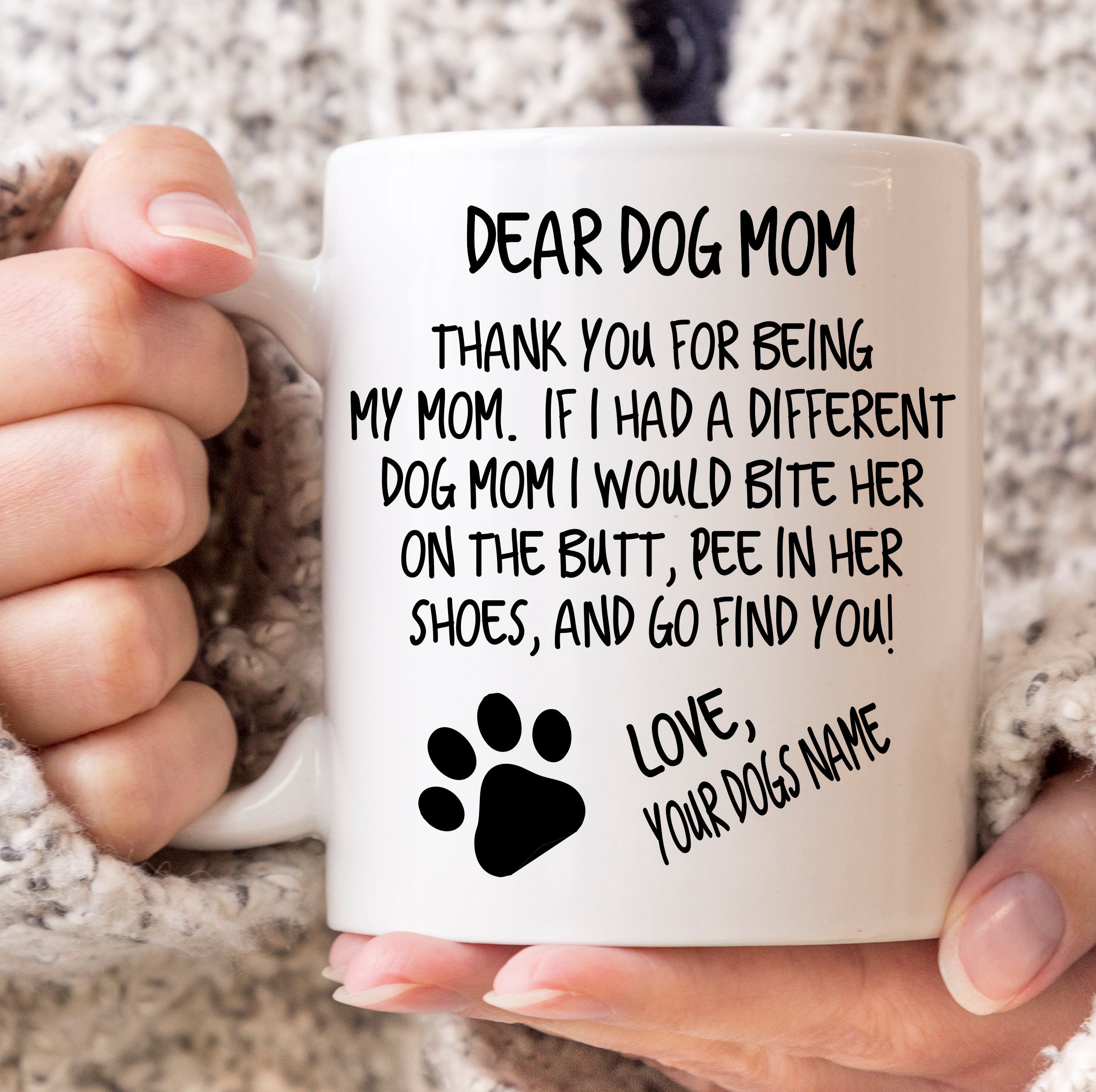 Dear Dog Mom Dog Mom Dog Mom Coffee Mug Custom Dog Mom - Etsy