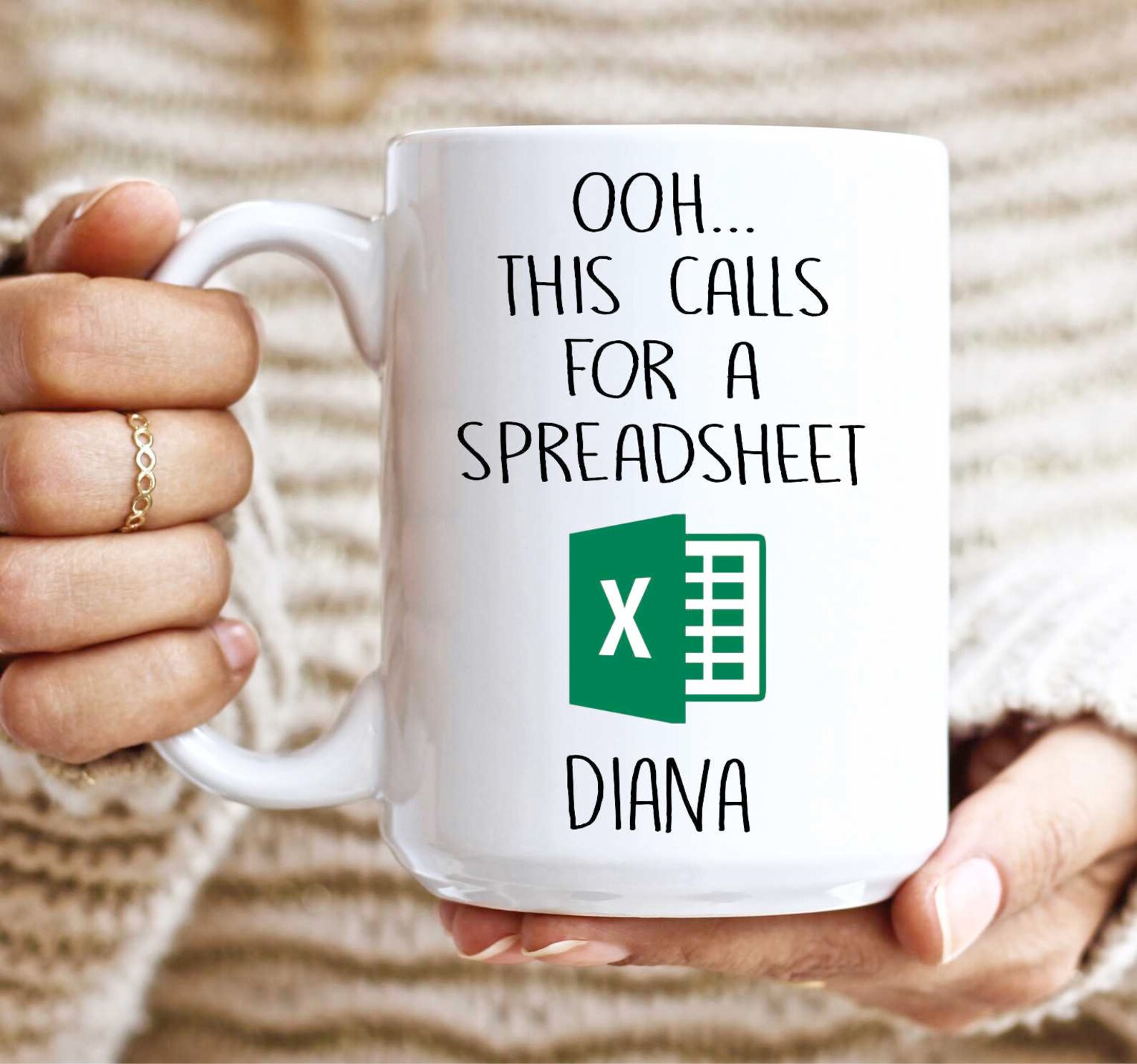 Personalized Spreadsheet Mug, Spreadsheet, Excel Mug, Spreadsheets Mug ...