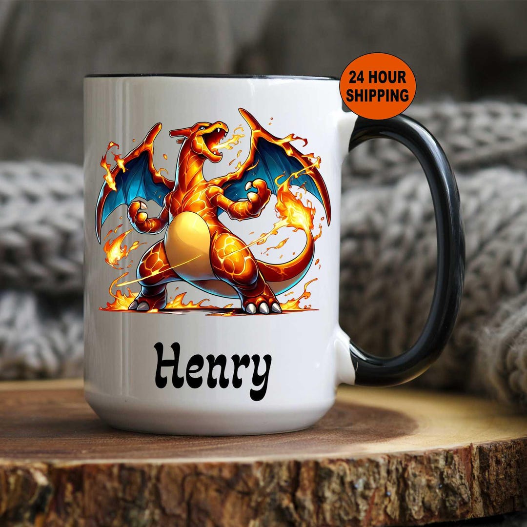 Personalized Charizard Mug, Pokemon, Charizard Gifts, Charizard ...