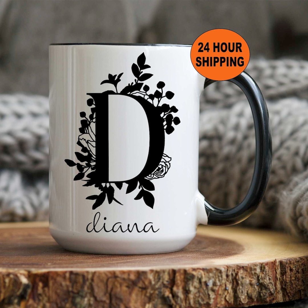 Personalized Name and Initial Mug, Coffee Cup Name, Mug With Initial ...